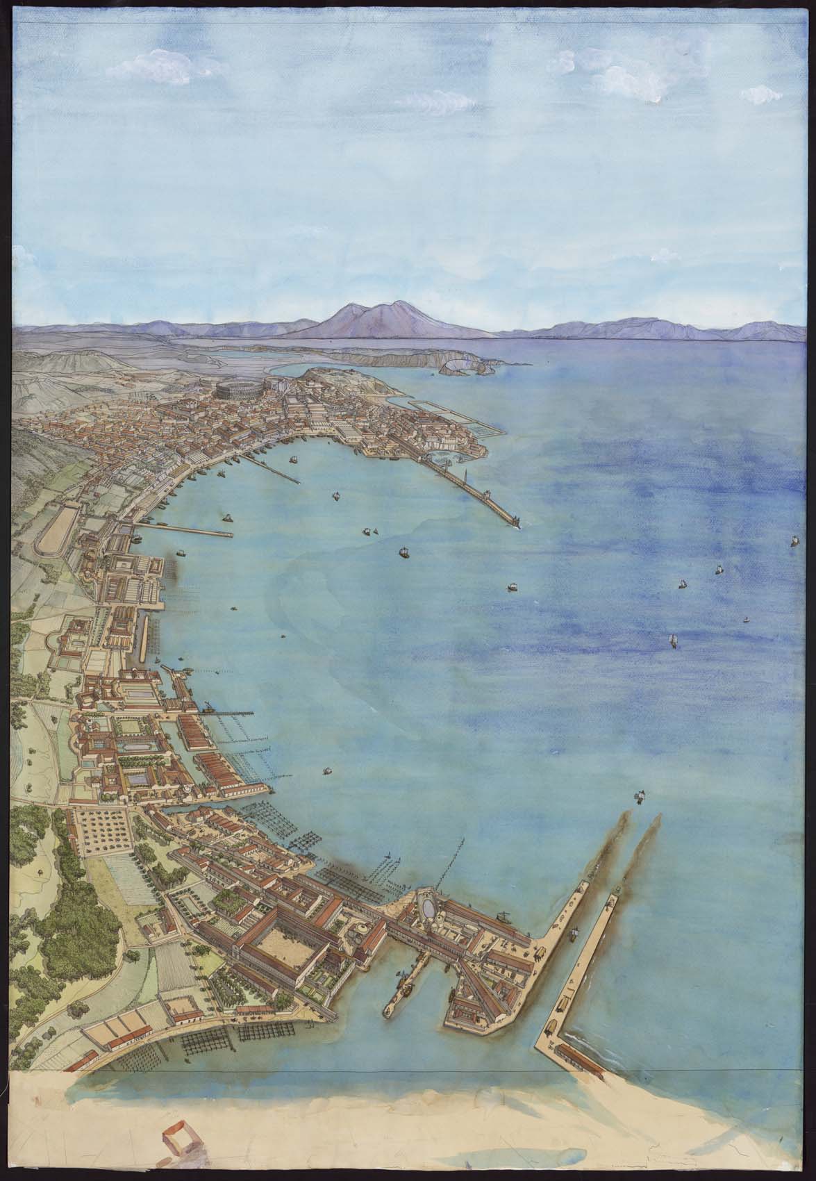 Puteoli (Pozzuoli), the ports - Jean-Claude Golvin